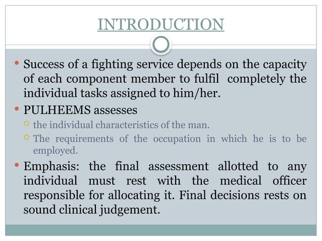 PULHEEMS for the assesment of individual health-1.pptx | Physical ...