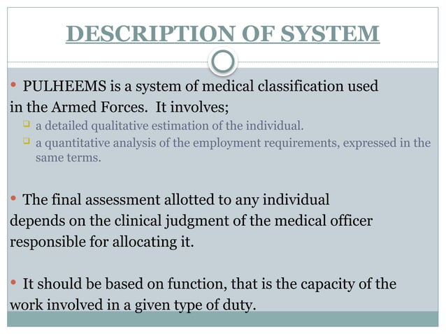 PULHEEMS for the assesment of individual health-1.pptx | Physical ...