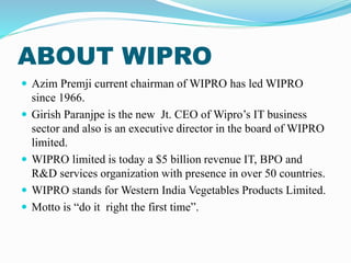 wipro case study | PPTX