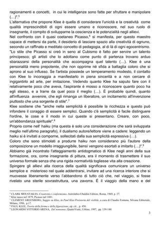 PAUL KLEE. AL DI LA' DELLE ANTITESI | PDF
