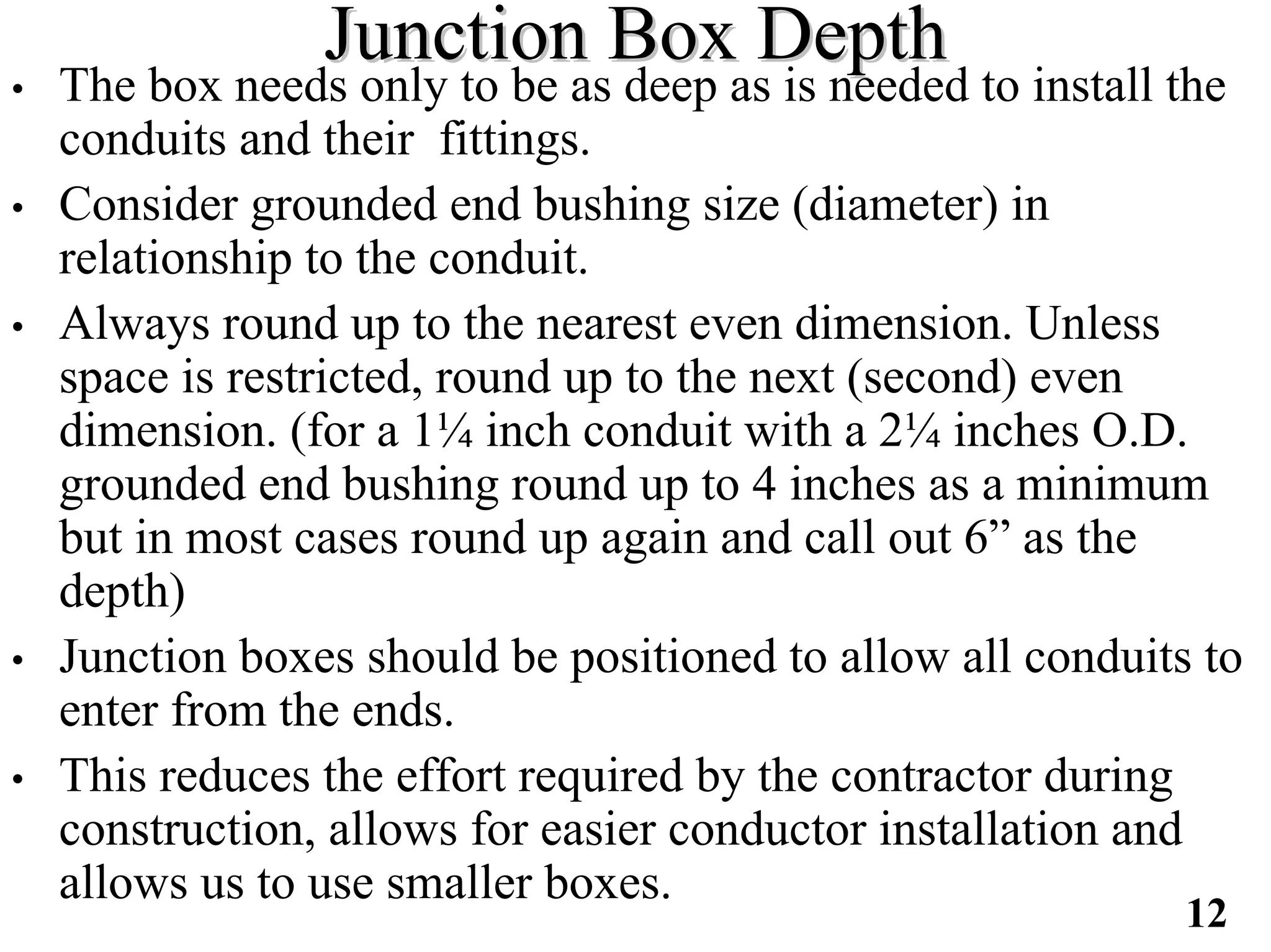 Pullbox sizing | PDF