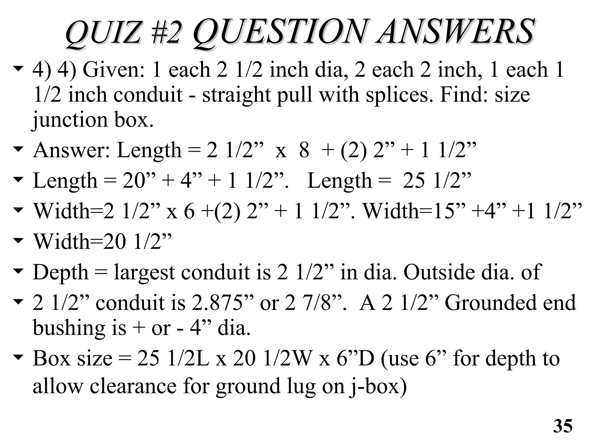 Pullbox sizing | PDF