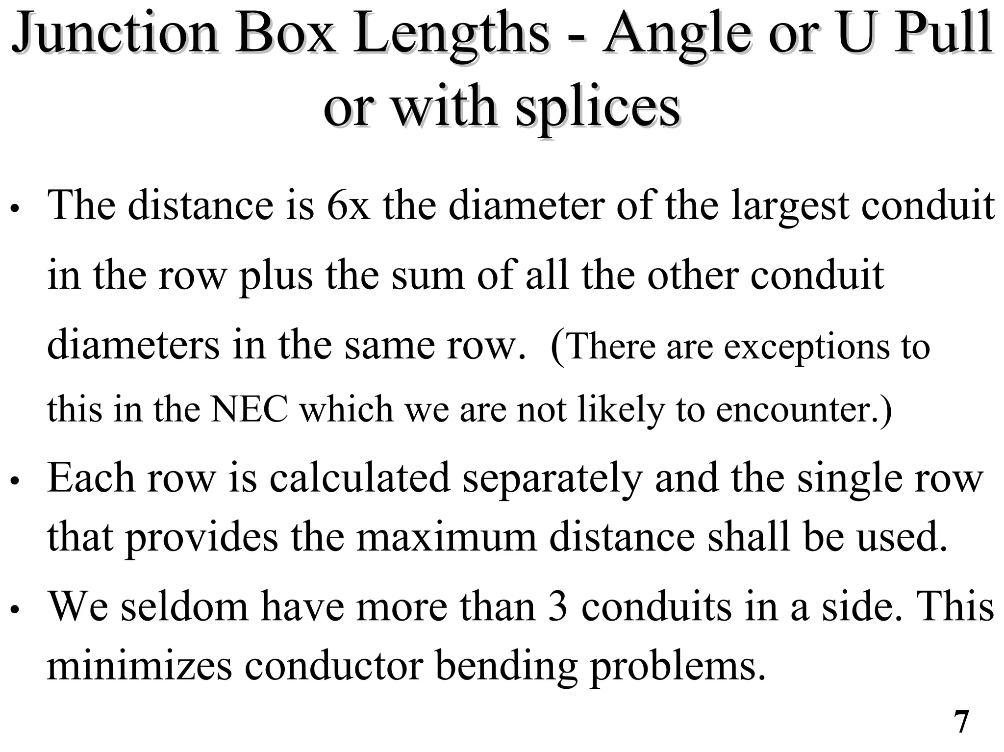 Pullbox sizing | PDF