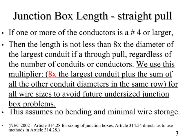 Pullbox sizing | PDF