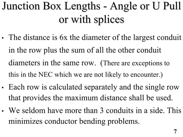 Pullbox sizing | PDF