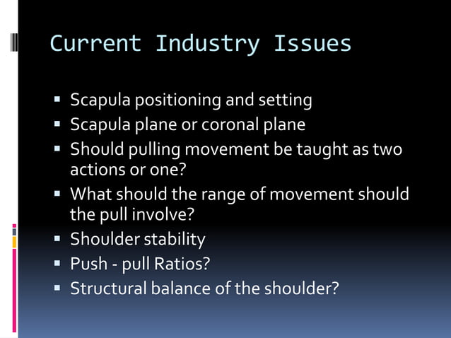 Pulling Movements – Shoulder Or Elbow First | PPT