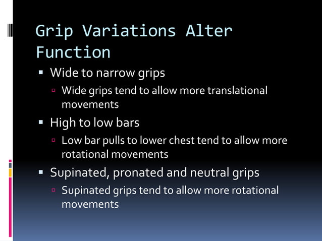 Pulling Movements – Shoulder Or Elbow First | PPT