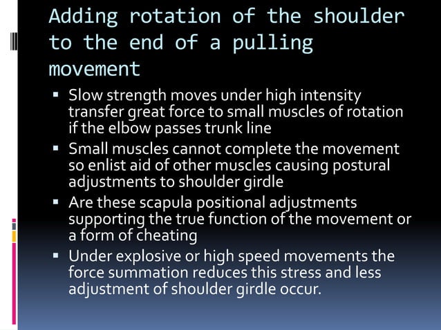 Pulling Movements – Shoulder Or Elbow First | PPT