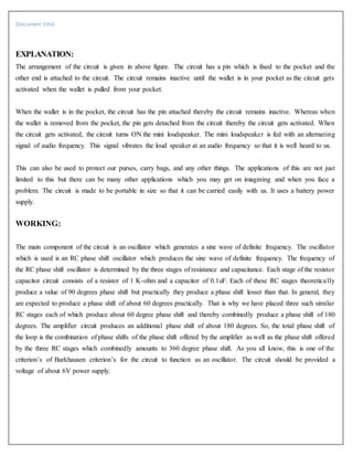 Pull pin security alarm | PDF