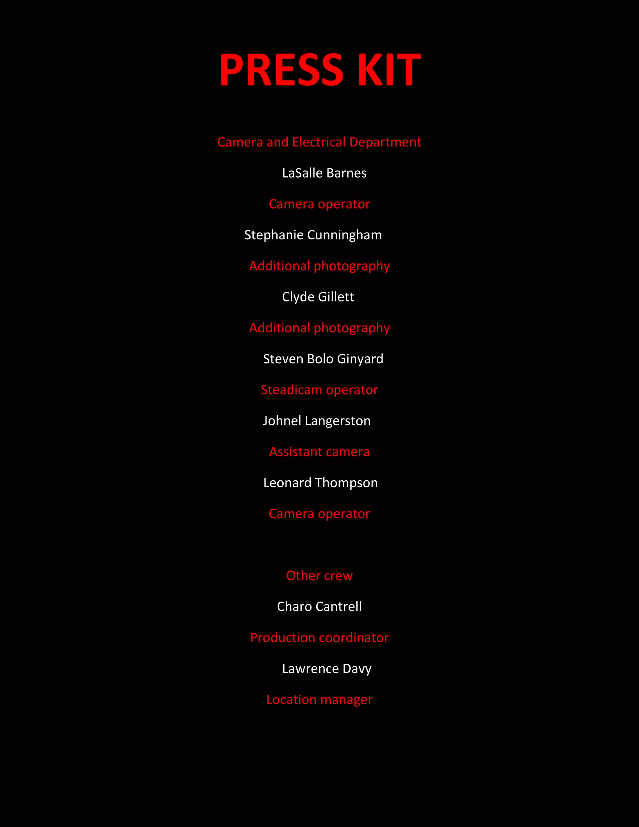 Pull (The Movie) Press Kit | PDF