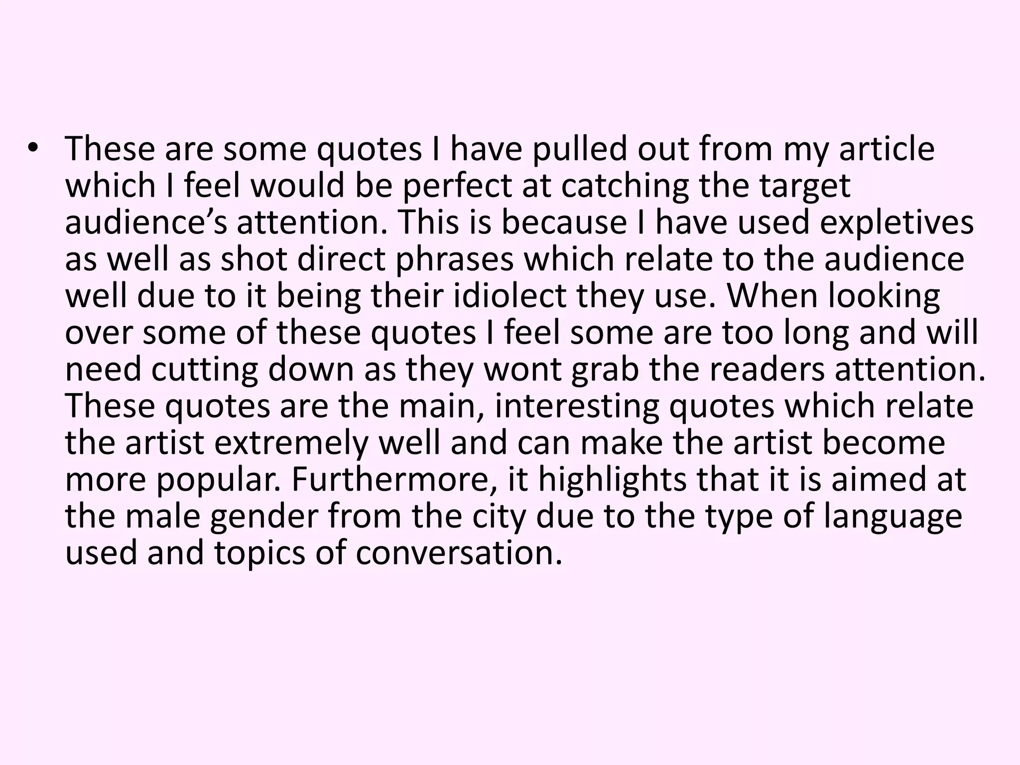 Pull quotes and heading ideas | PPT