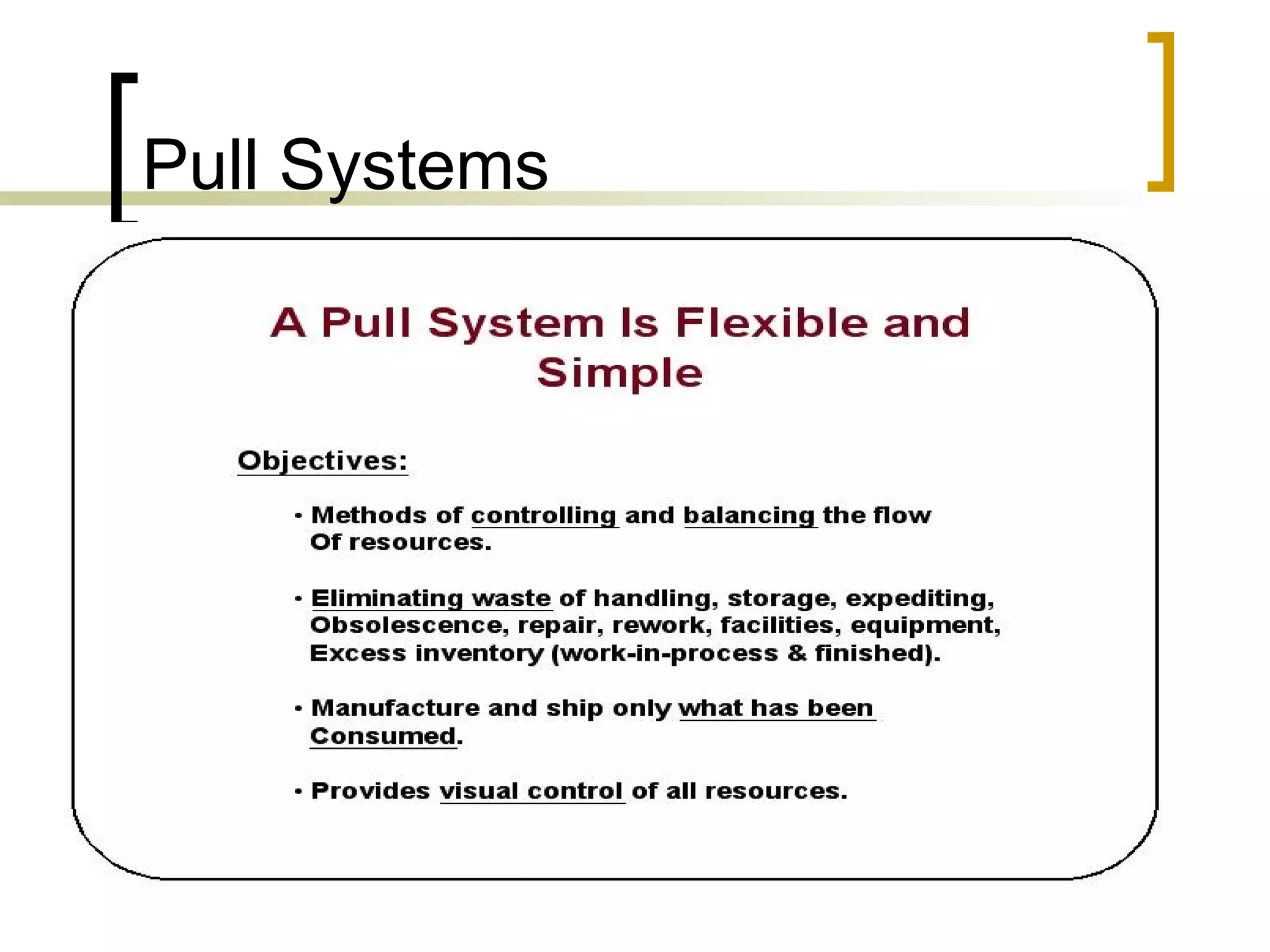 Pull Systems | PPT | Business and Finance