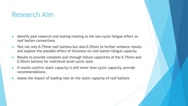 Pull through failure performance of light gauge steel roof battens ...