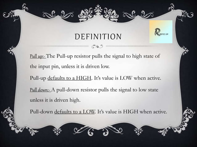 Pull up & pull down resistors | PPT