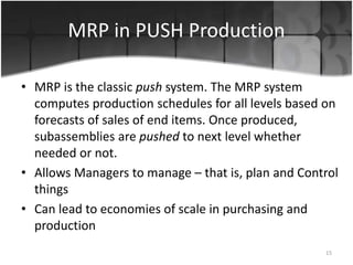Pull Vs. Push Production | PPTX