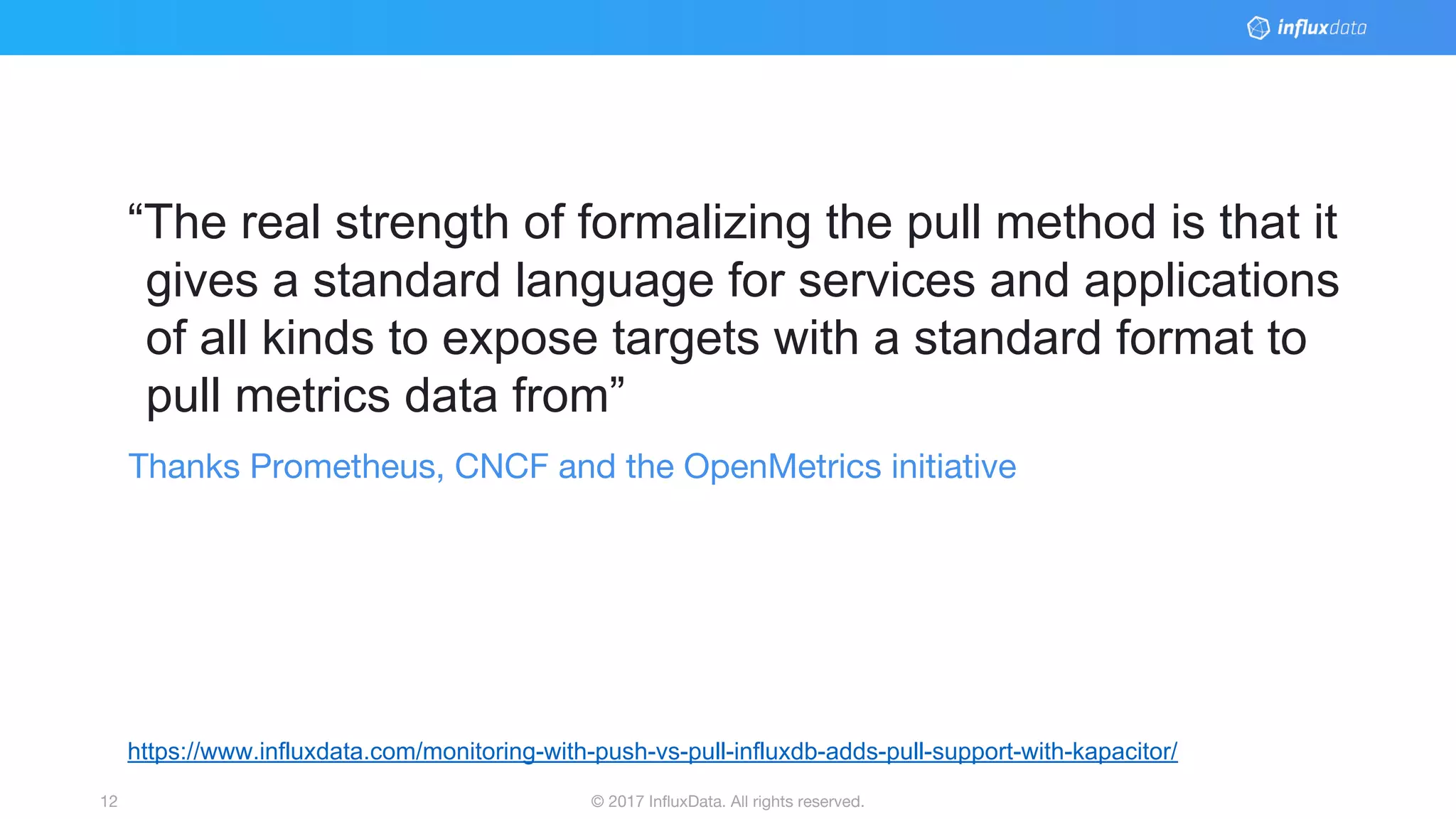 Monitoring Pull vs Push, InfluxDB and Prometheus | PDF