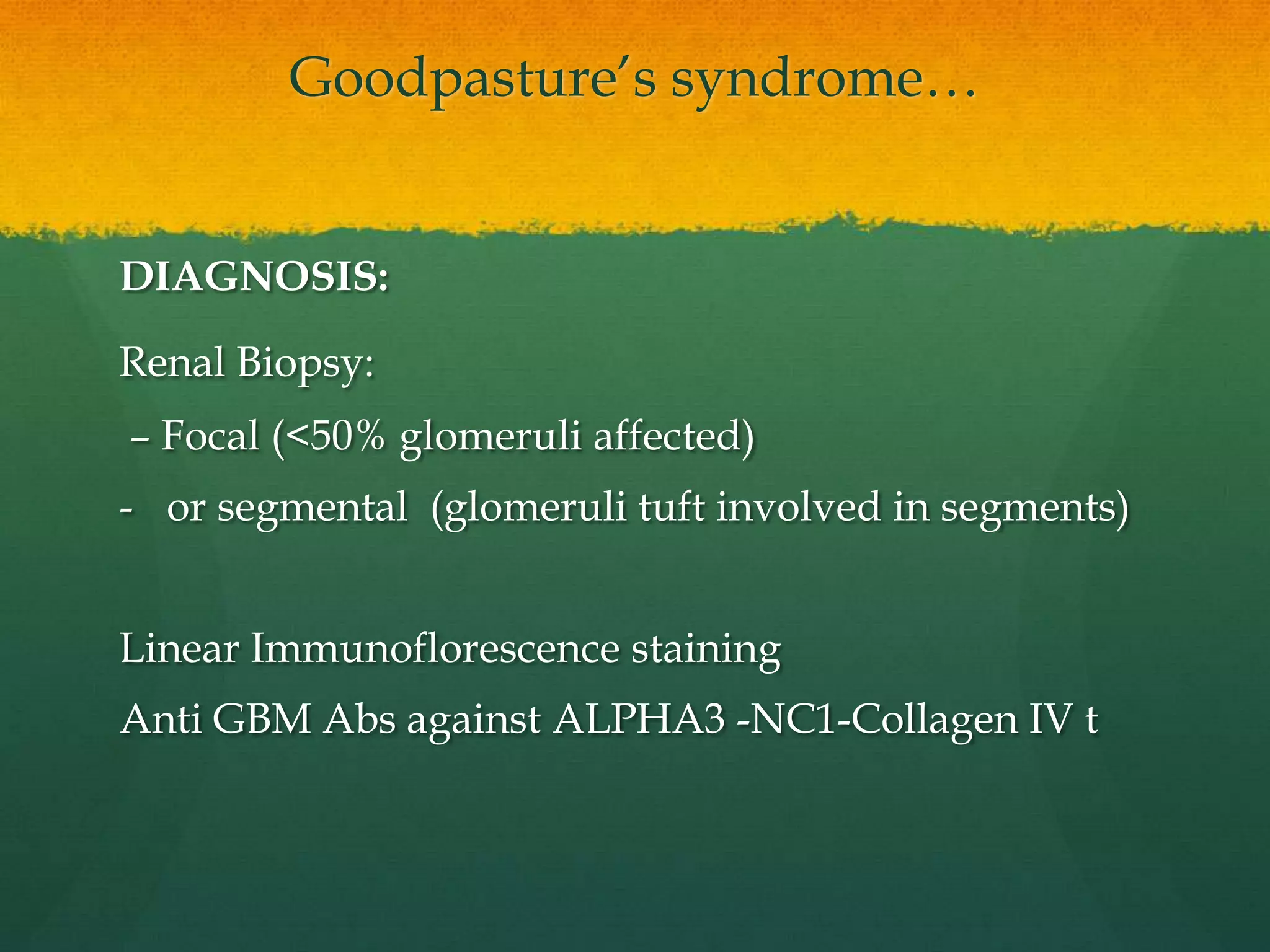 Pulmonary Renal Syndromes | PPTX