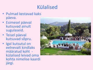 Pulmade traditsioonid prantsusmaal | PPTX