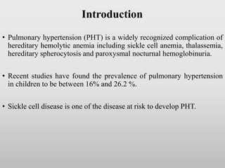 Pulm ht in sickle cell disease final | PPTX