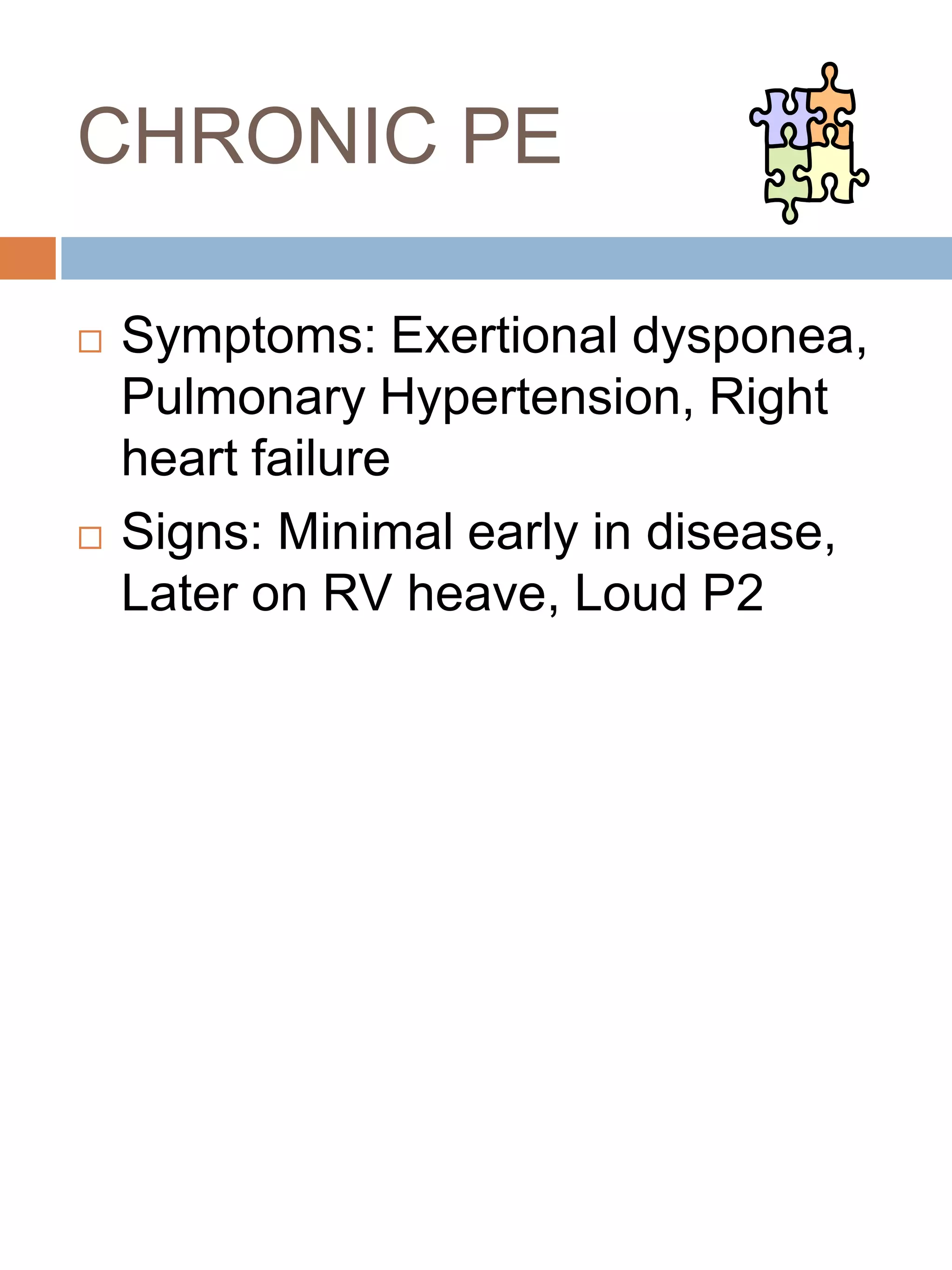 Pulmonaary embolism Case scenario and Its management | PPTX