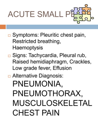 Pulmonaary embolism Case scenario and Its management | PPTX