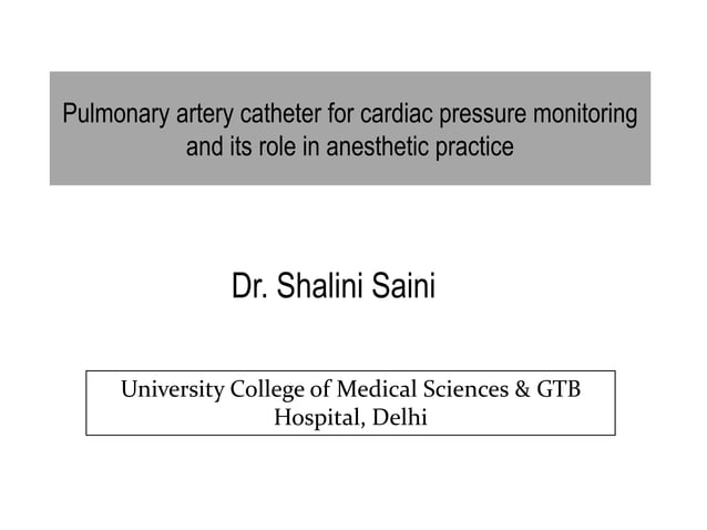 Pulmonary artery-catheter2 | PPT