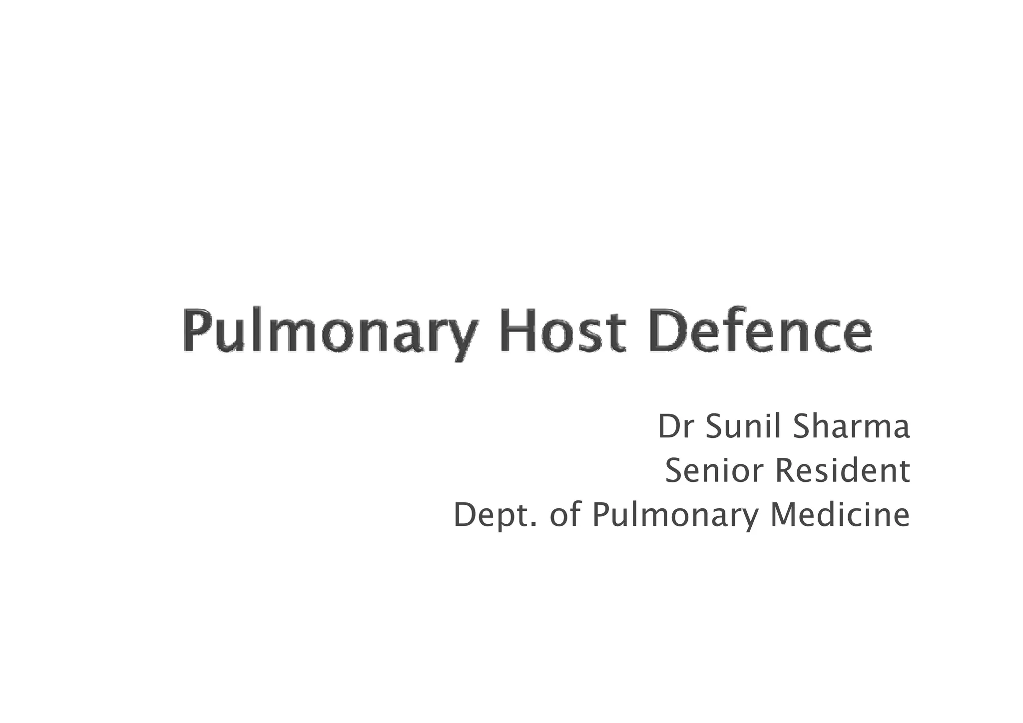 Pulmonary host-defence | PPT