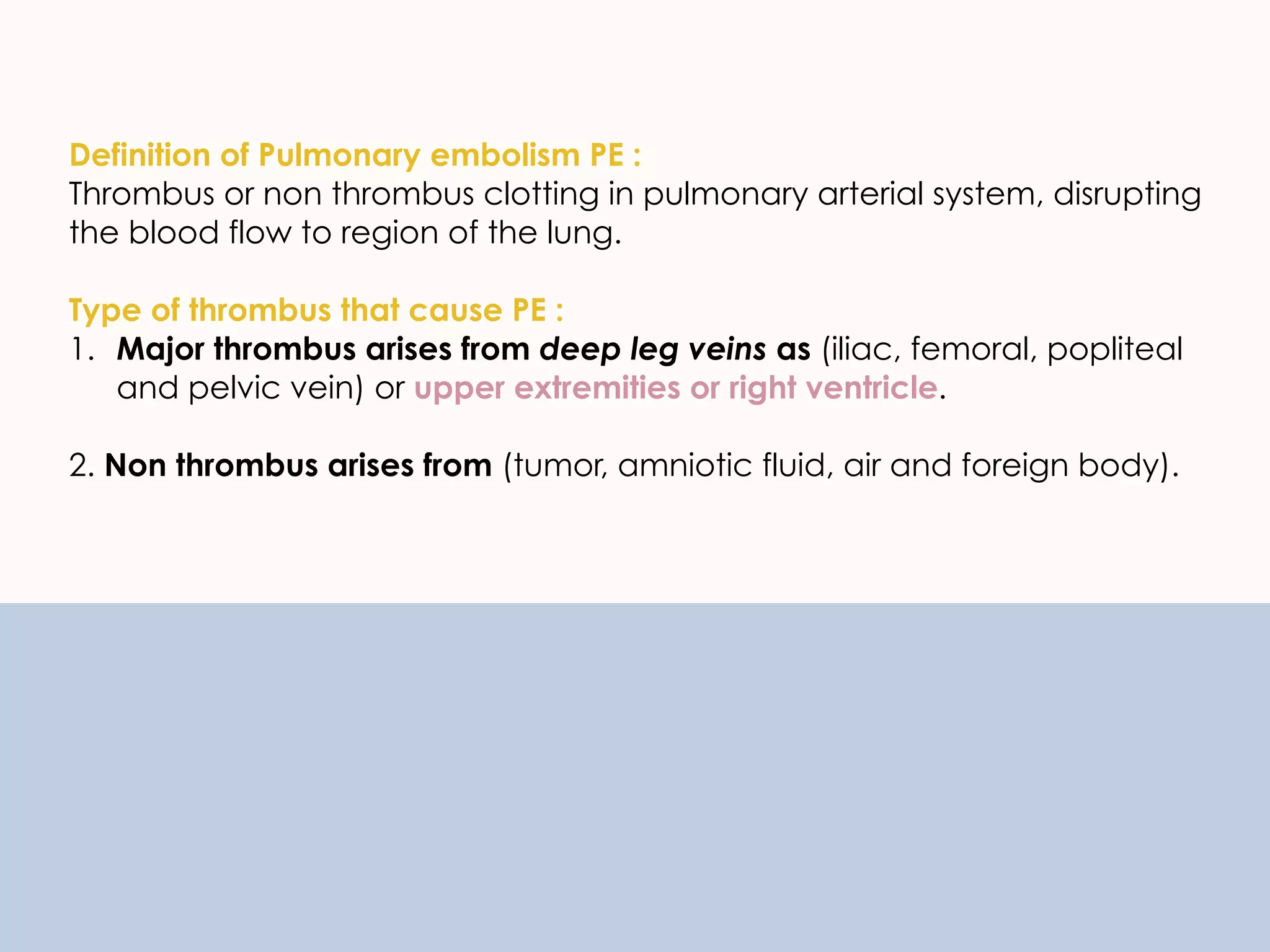 Pulmonary embolism. | PDF