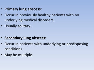 Pulmonary Abscess in Children .. Dr Padmesh | PPTX
