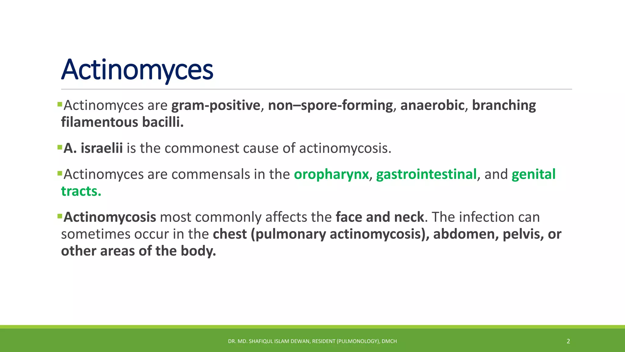 Pulmonary Actinomycosis.pptx