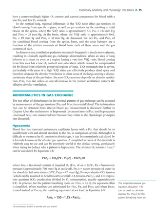 Pulmonary Anatomy and Physiology ANESTESIOLOGIA | PDF