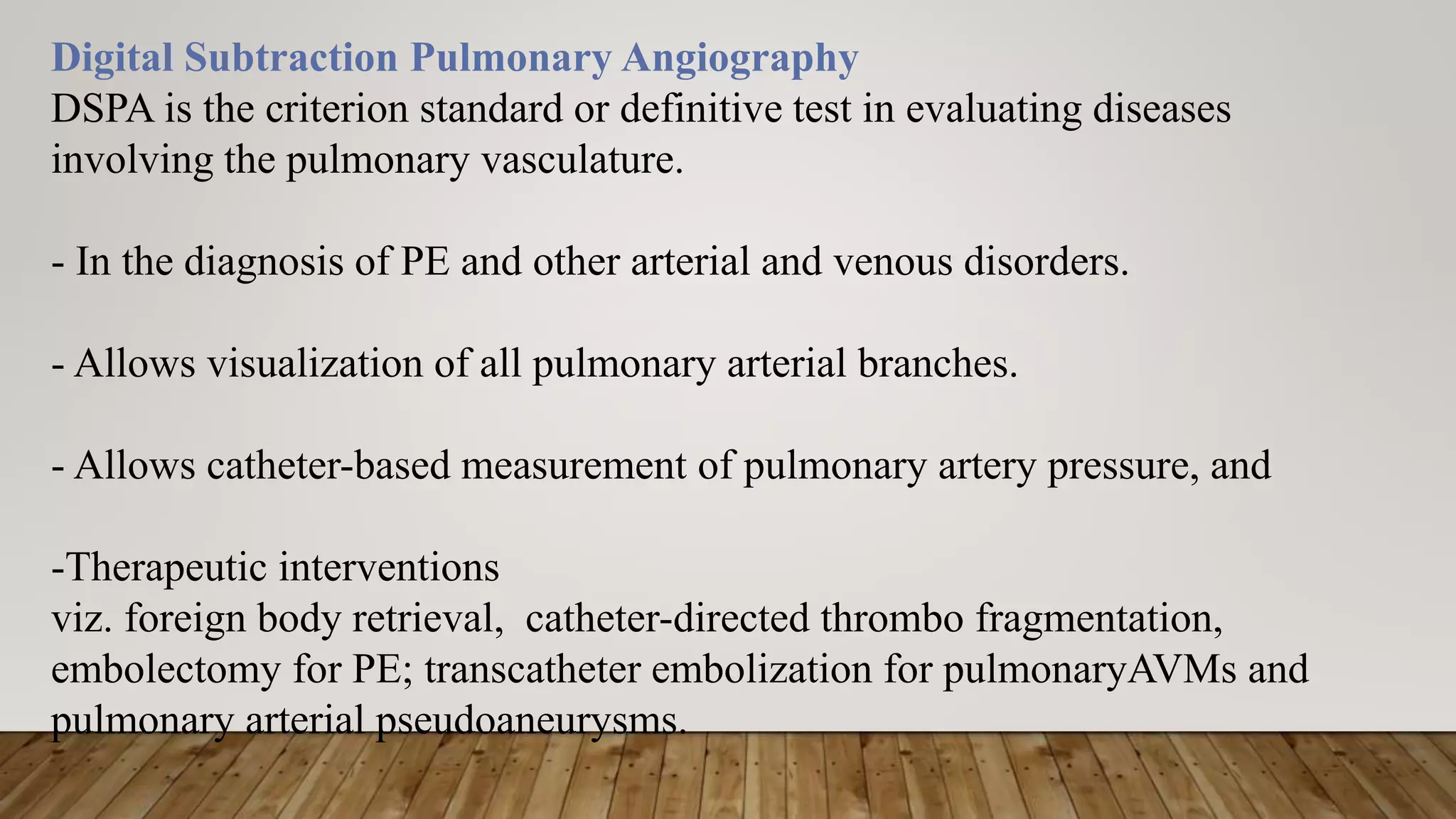 Pulmonary angiography | PPTX