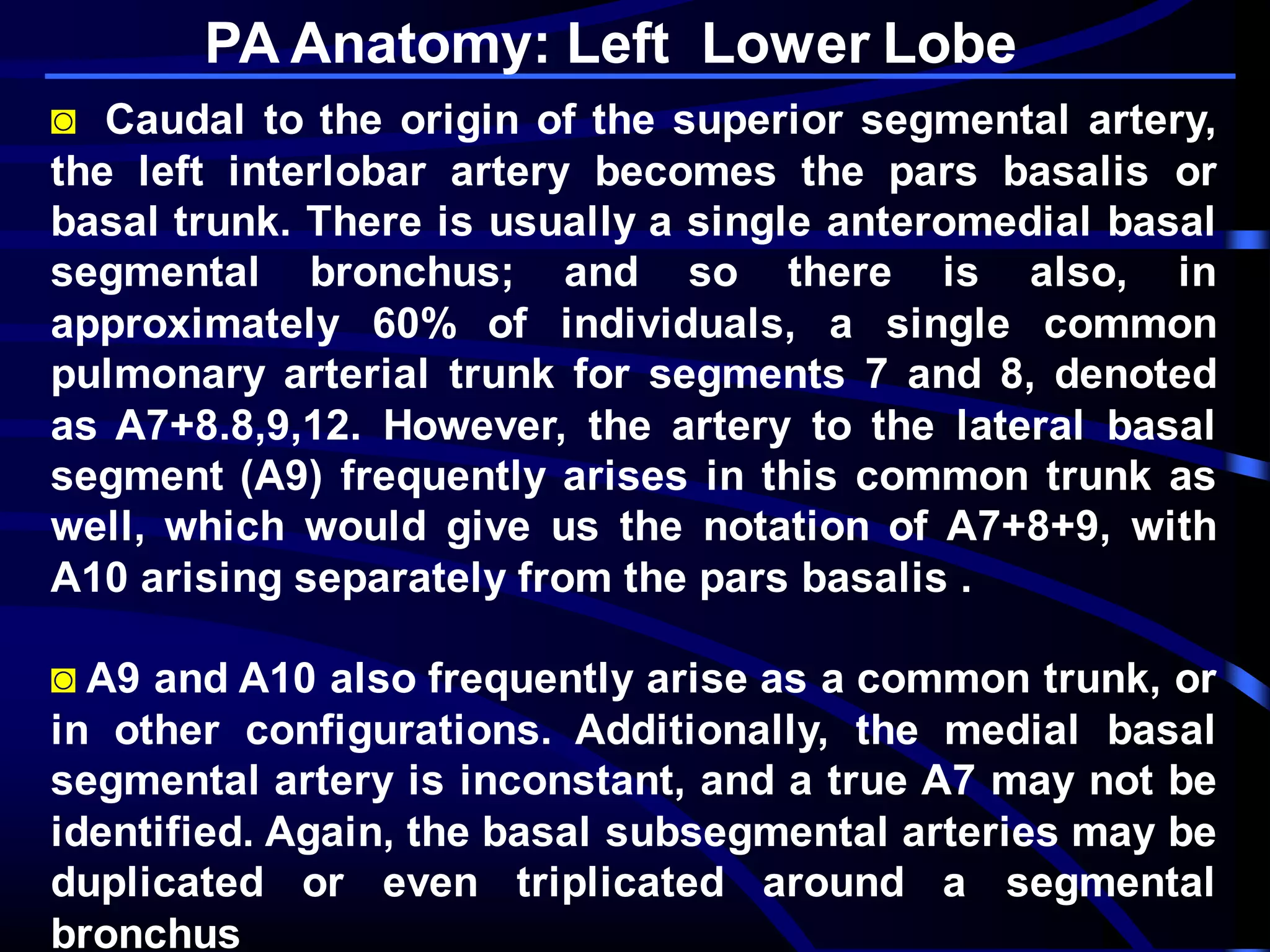 Pulmonary Artery Anatomy and Pulmonary Embolism | PDF