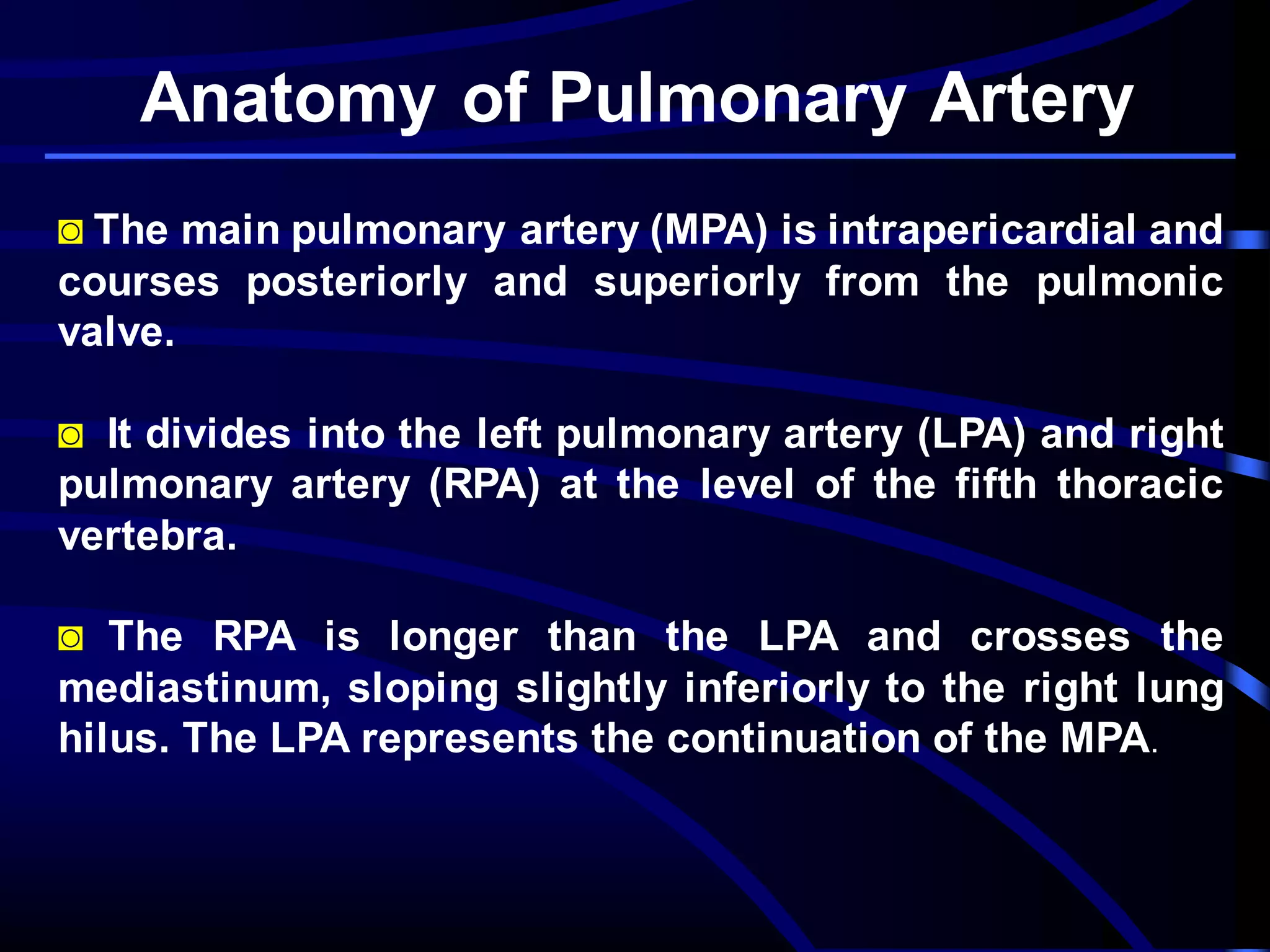 Pulmonary Artery Anatomy and Pulmonary Embolism | PDF