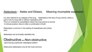 Pulmonary atelectasis in anaesthesia | PPTX