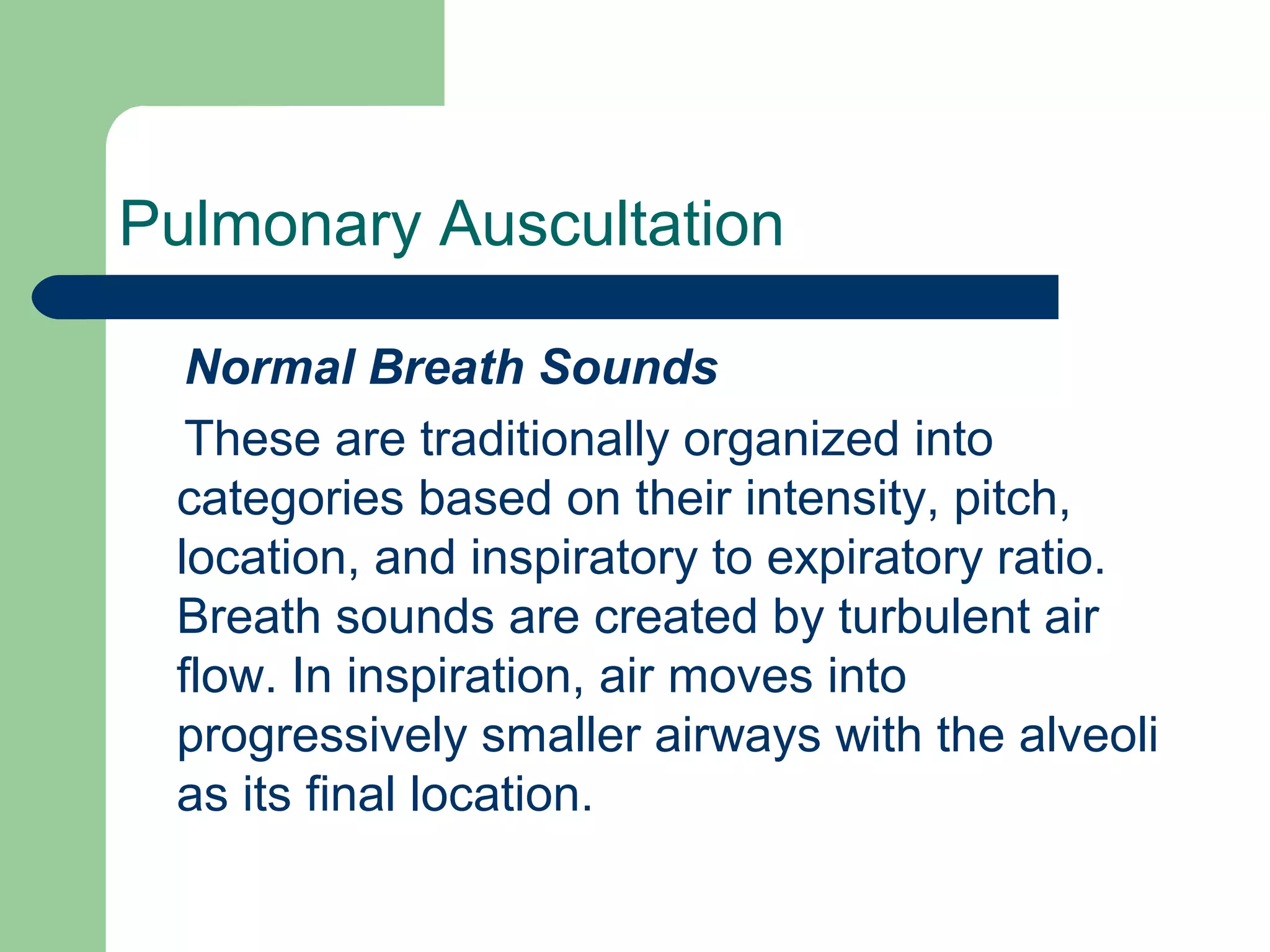 Pulmonary auscultation | PPT