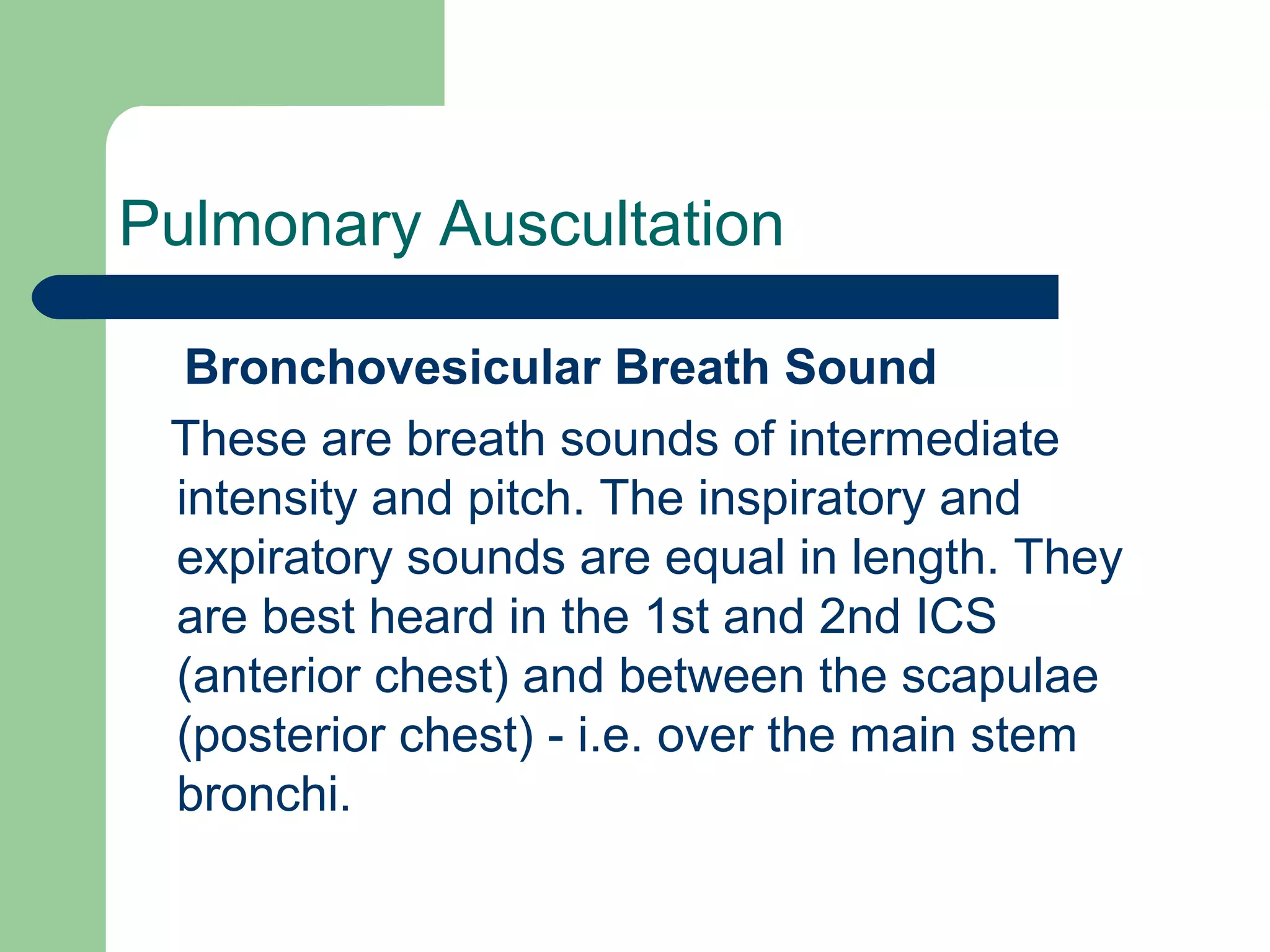Pulmonary auscultation | PPT