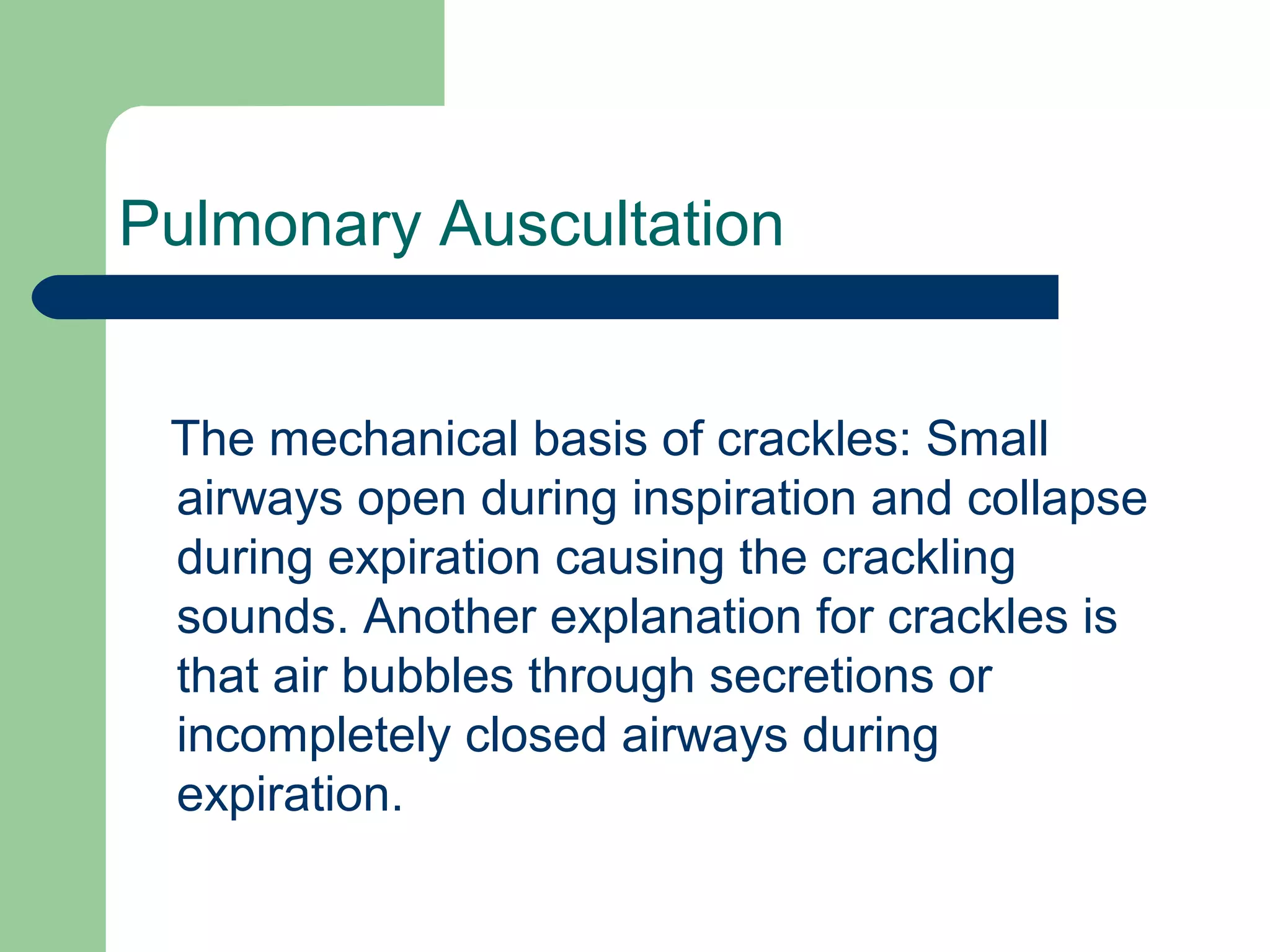Pulmonary auscultation | PPT