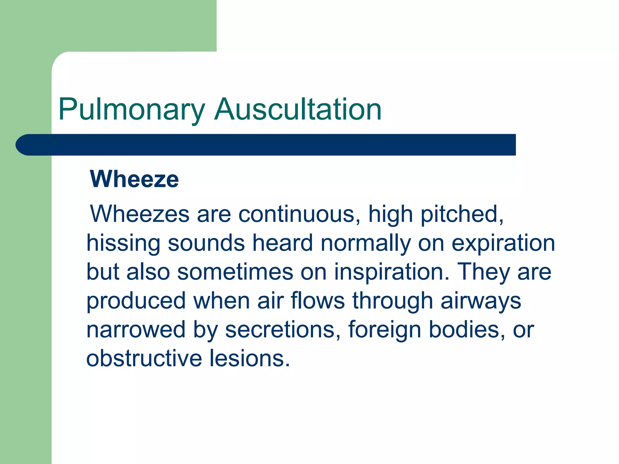 Pulmonary auscultation | PPT