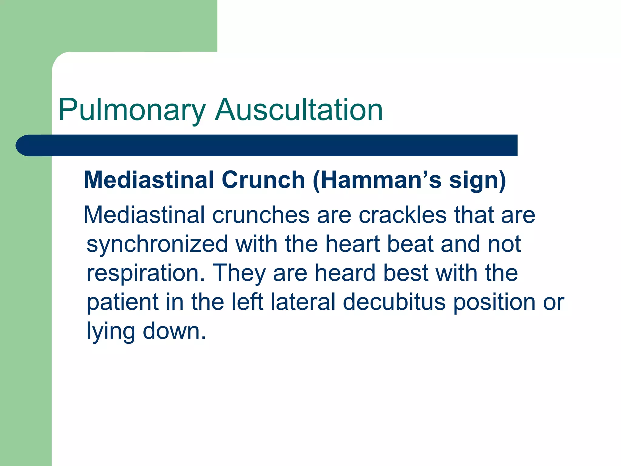Pulmonary auscultation | PPT