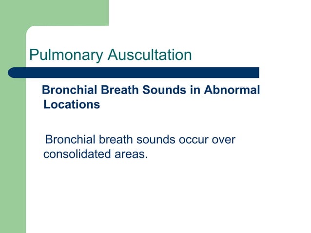 Pulmonary auscultation | PPT
