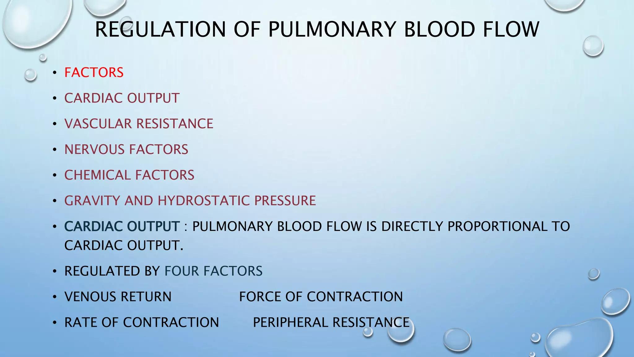 PULMONARY CIRCULATION PHYSIOLOGY | PPTX