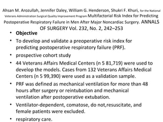 Pulmonary complications risk | PPT