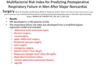 Pulmonary complications risk | PPT