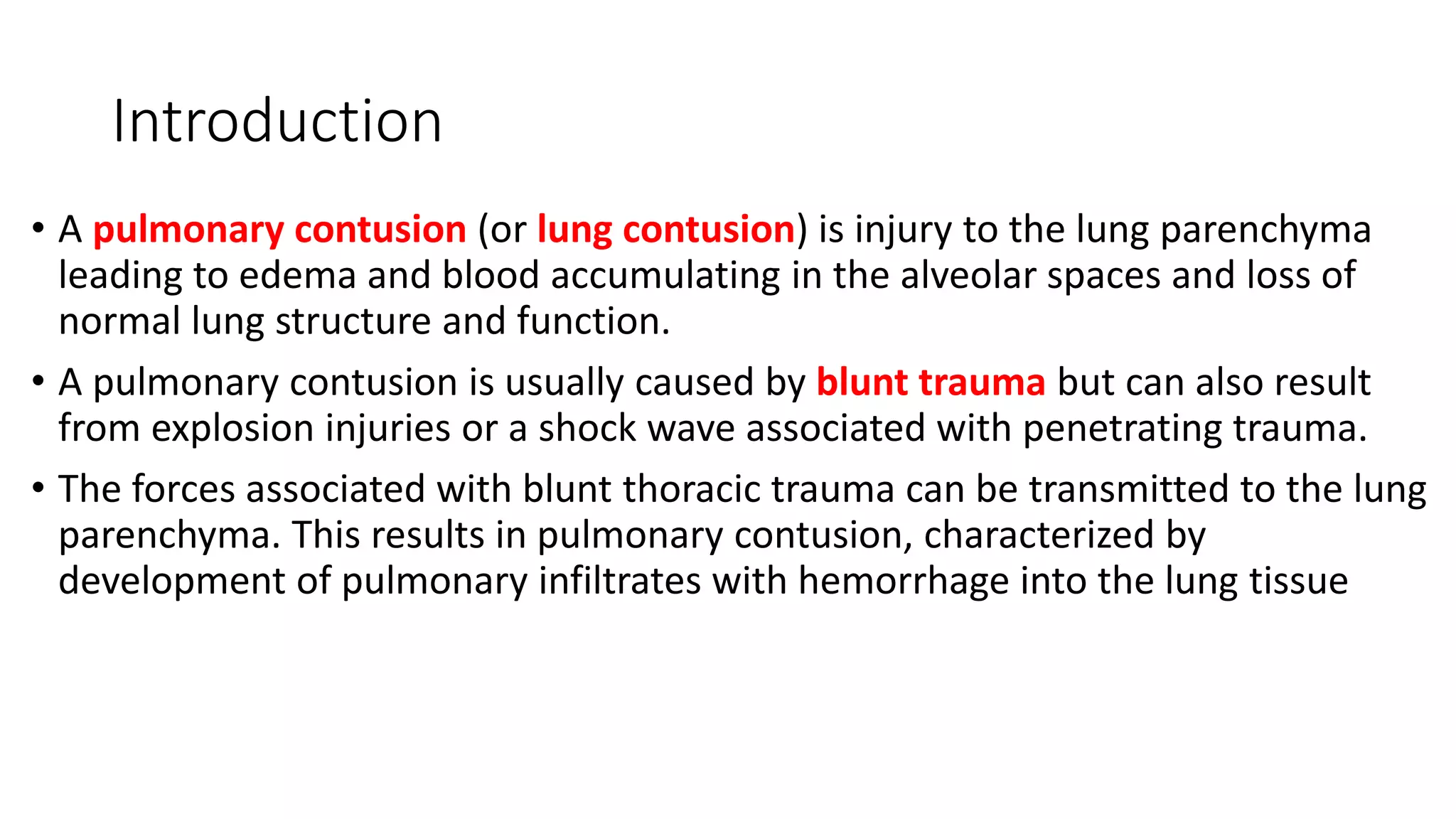 Pulmonary contusion | PPTX
