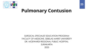 Pulmonary Contusion : definition untul treatment | PPTX