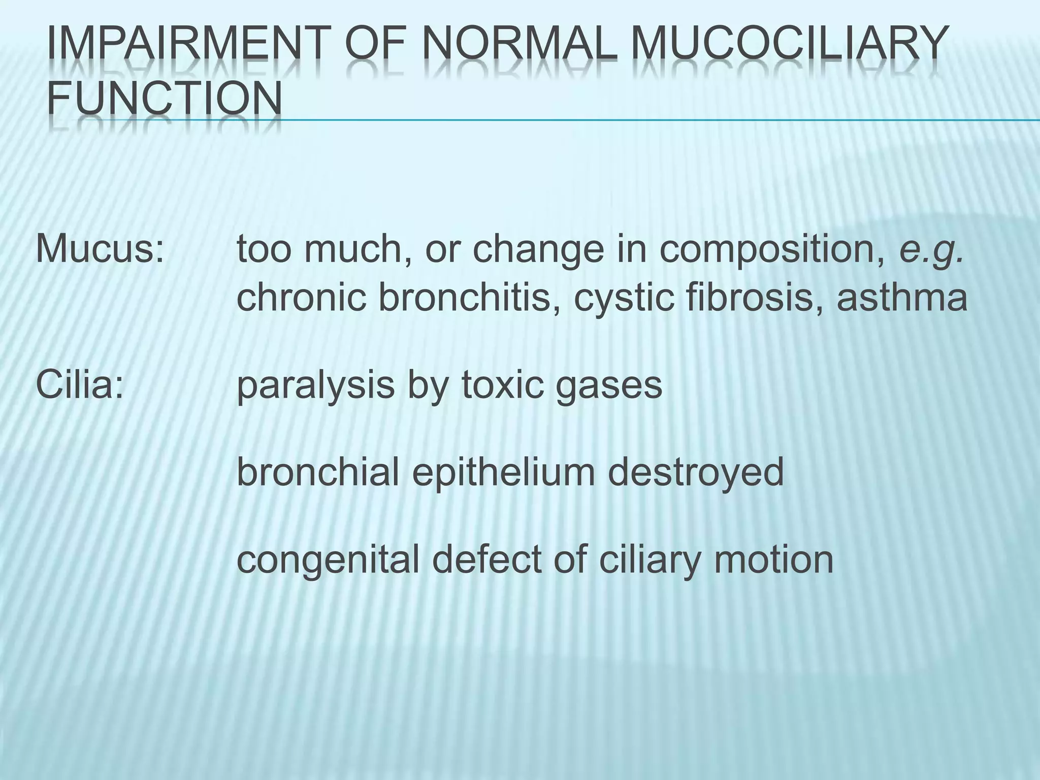 Pulmonary defense mechanisms | PPSX