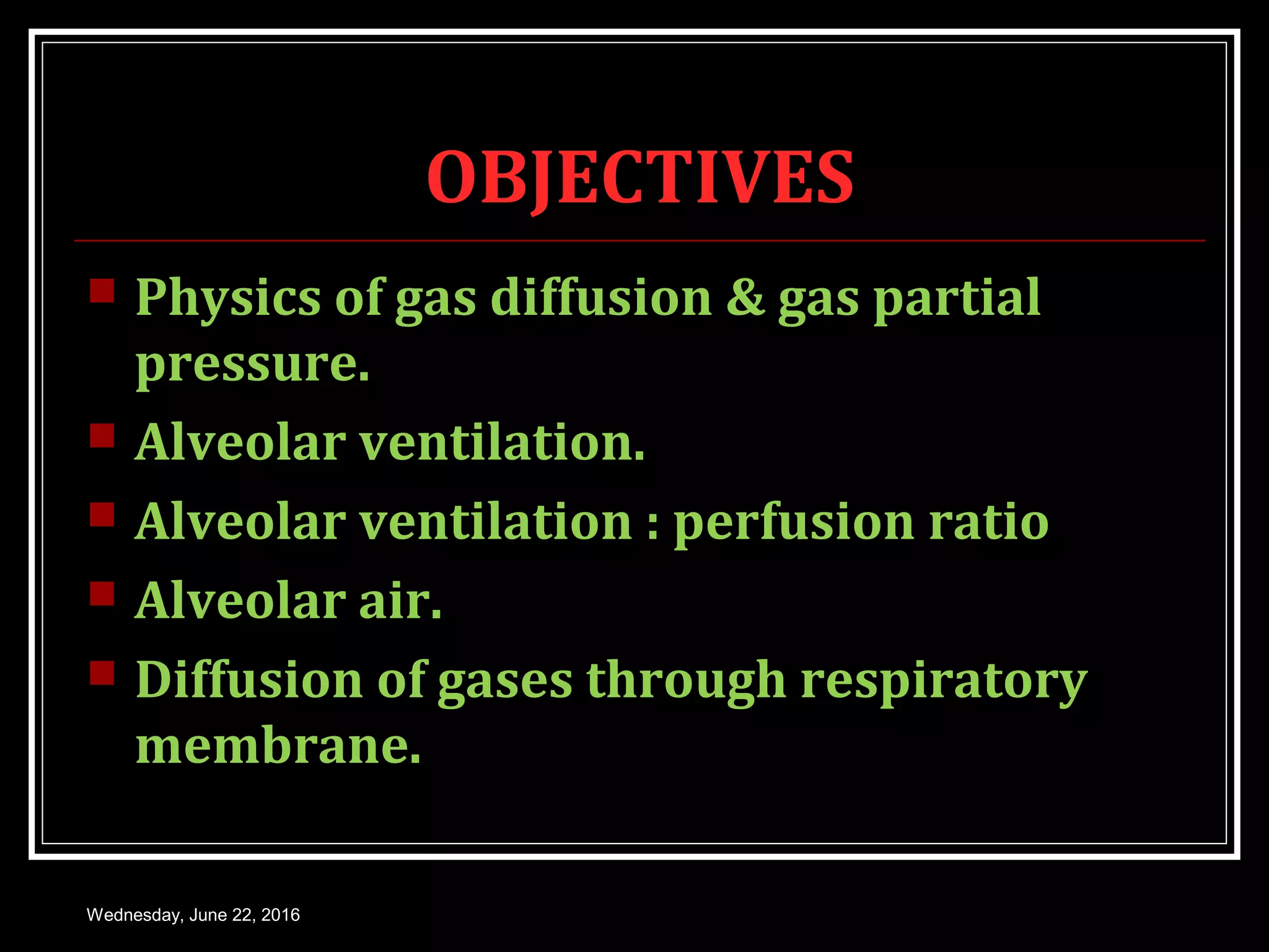PULMONARY DIFFUSION | PPT | Lung and Respiratory Health | Diseases and ...