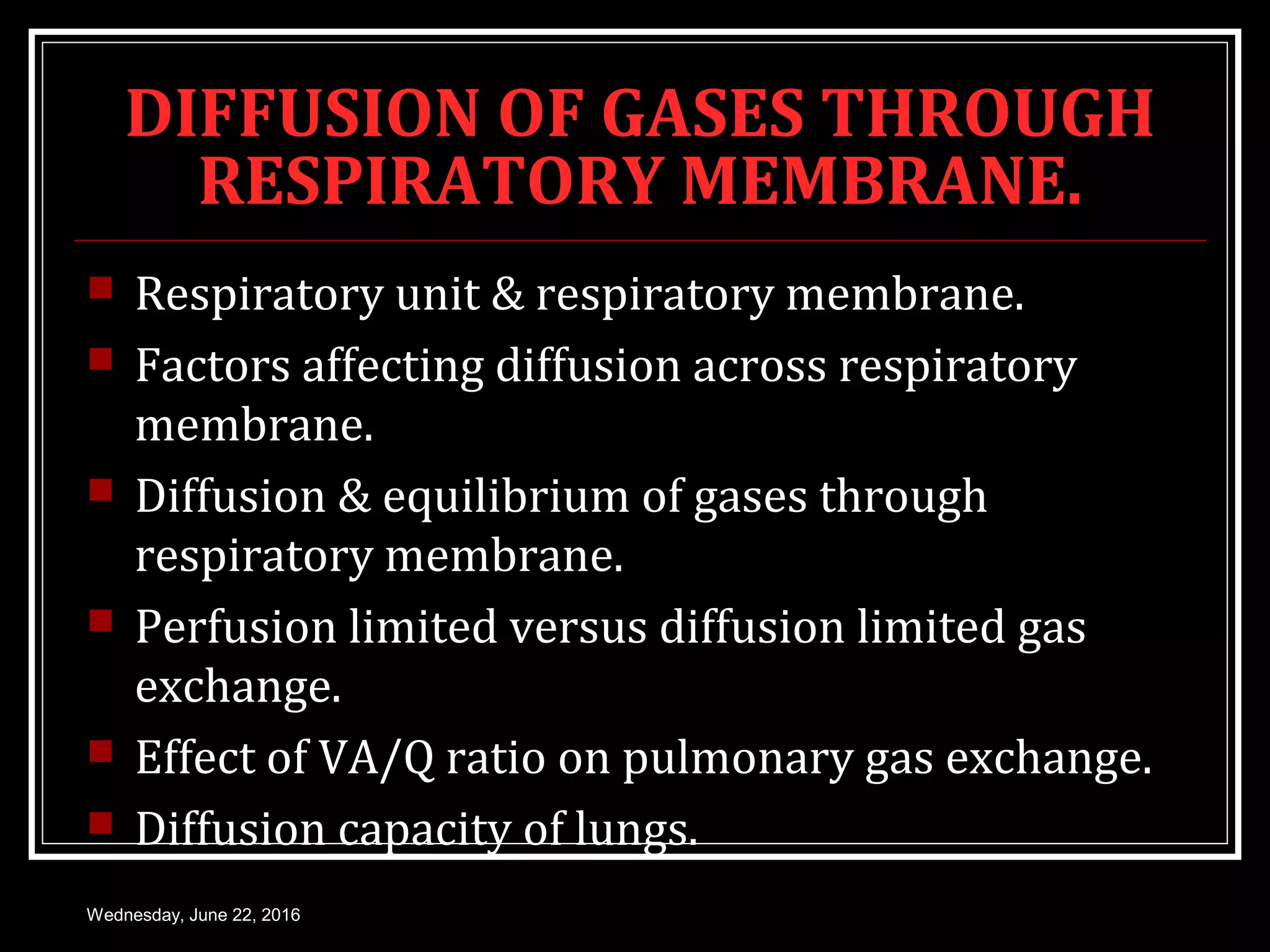 PULMONARY DIFFUSION | PPT