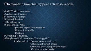 PULMONARY DISEASES PT MANAGEMENT | PPTX